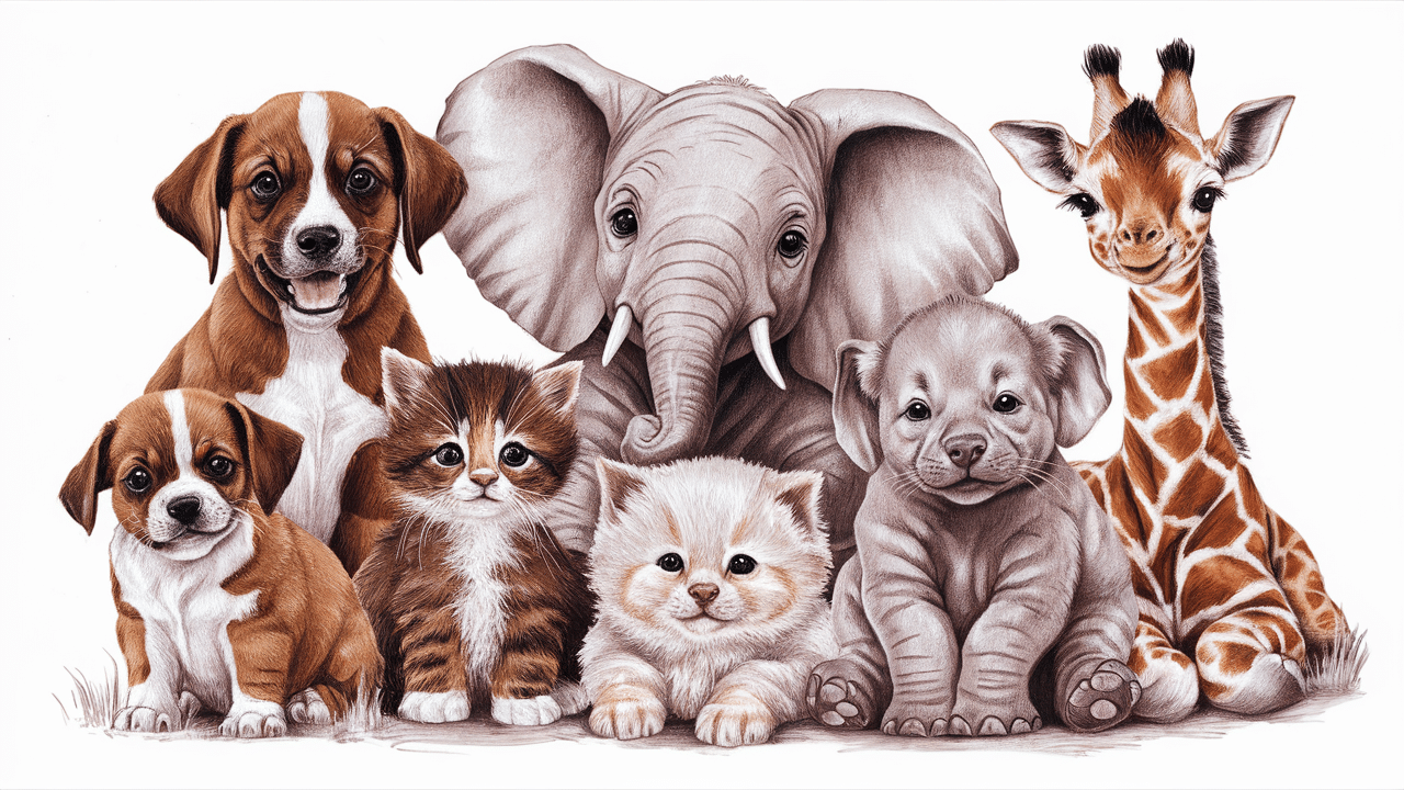 21 Adorable Animal Drawing Ideas for Beginners - Crafty Daisies