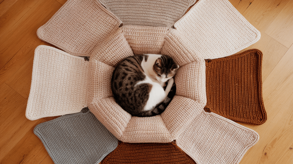 20 Cozy Crochet Cat Beds You Can Make at Home - Crafty Daisies