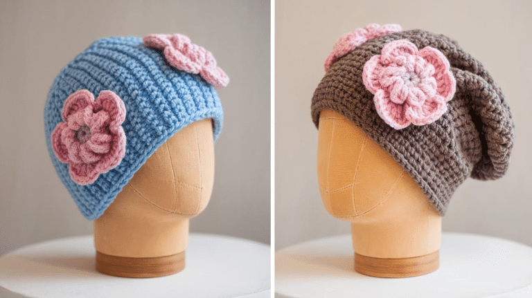 Free & Easy Crochet Flower Hat Pattern - Crafty Daisies